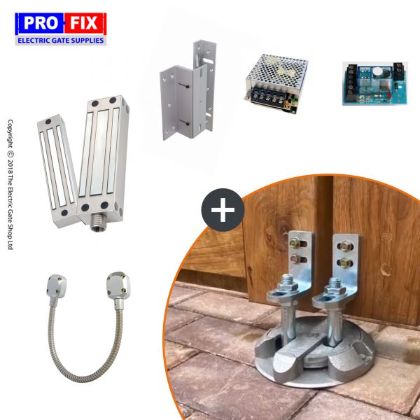 Double Gate Lock Magnetic Gate Lock Maglock Kit [A] (250Kg Force)